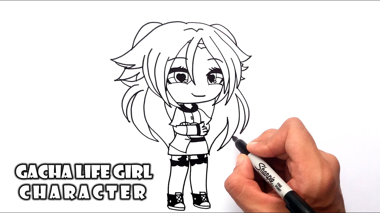 How to Draw Gacha Life Girl Character 8 - YouTube