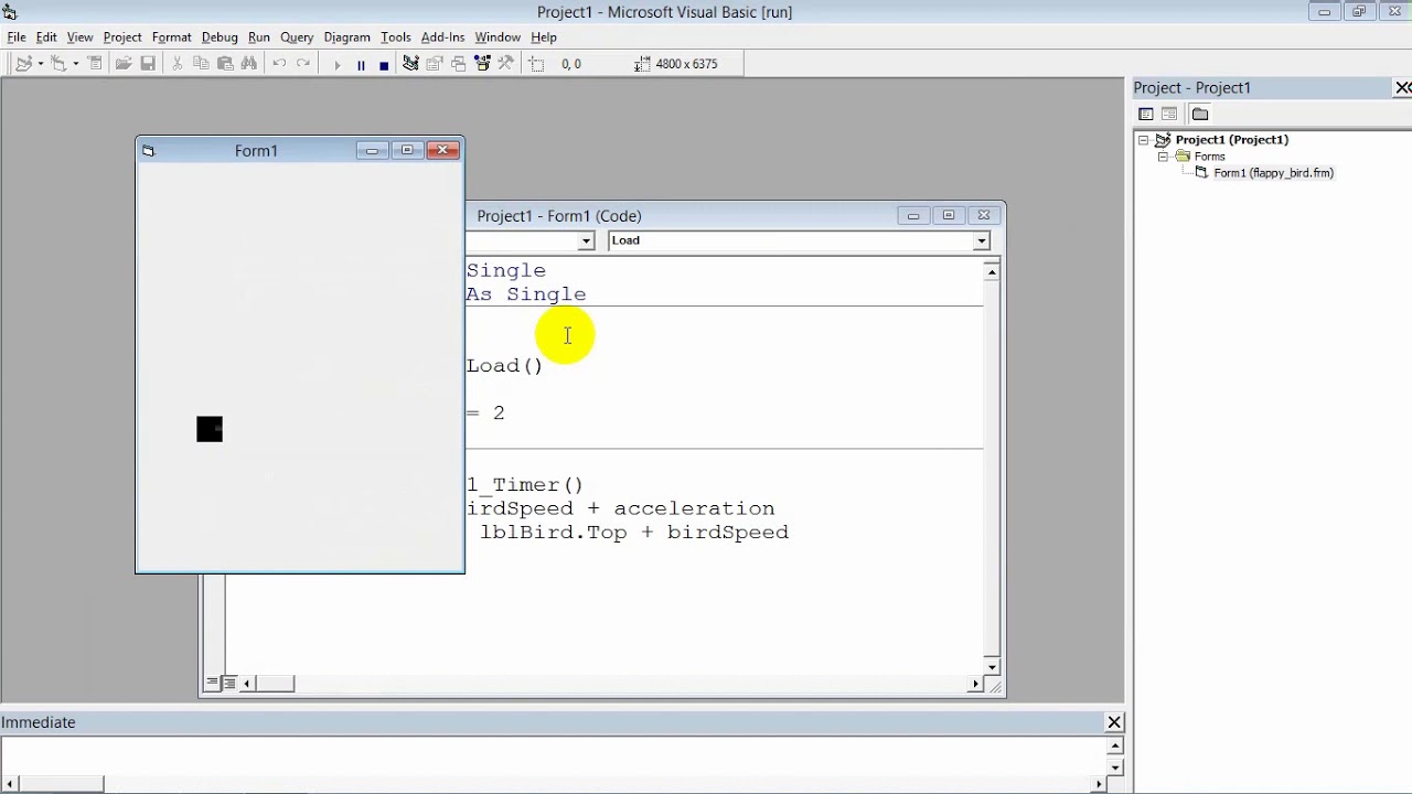 01_ Flappy Bird Using VB6 - [Part 1/4] - YouTube