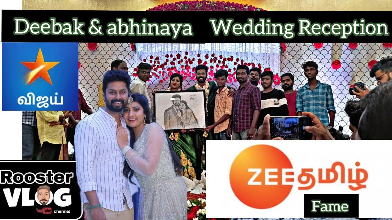Serial Actress || Deepak & Abhinaya || Wedding Reception || Zee Tamil ...