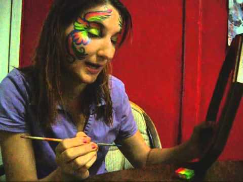 Face Painting Demo Diamond FX Rainbow Cake GLOW POP - YouTube