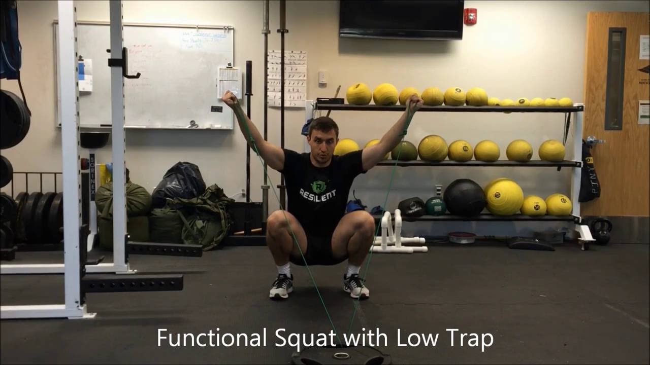 Resilient Performance PT - Functional Squat with Low Trap - YouTube