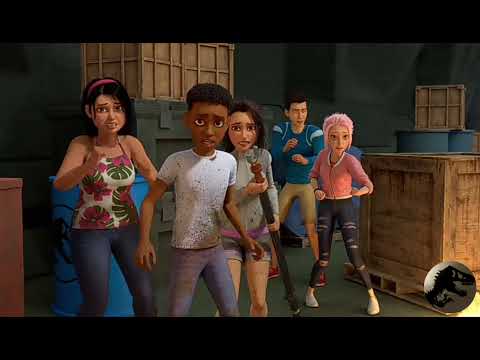 Jurassic world Camp Cretaceous Carnotaurus attack scene
