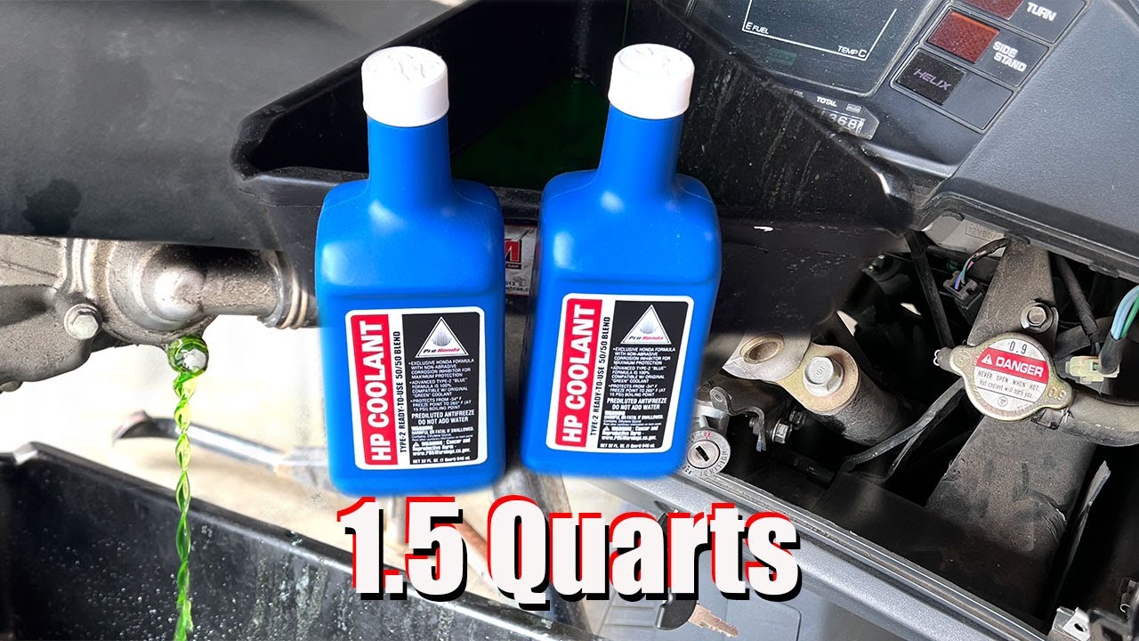 Honda Helix coolant flush - YouTube