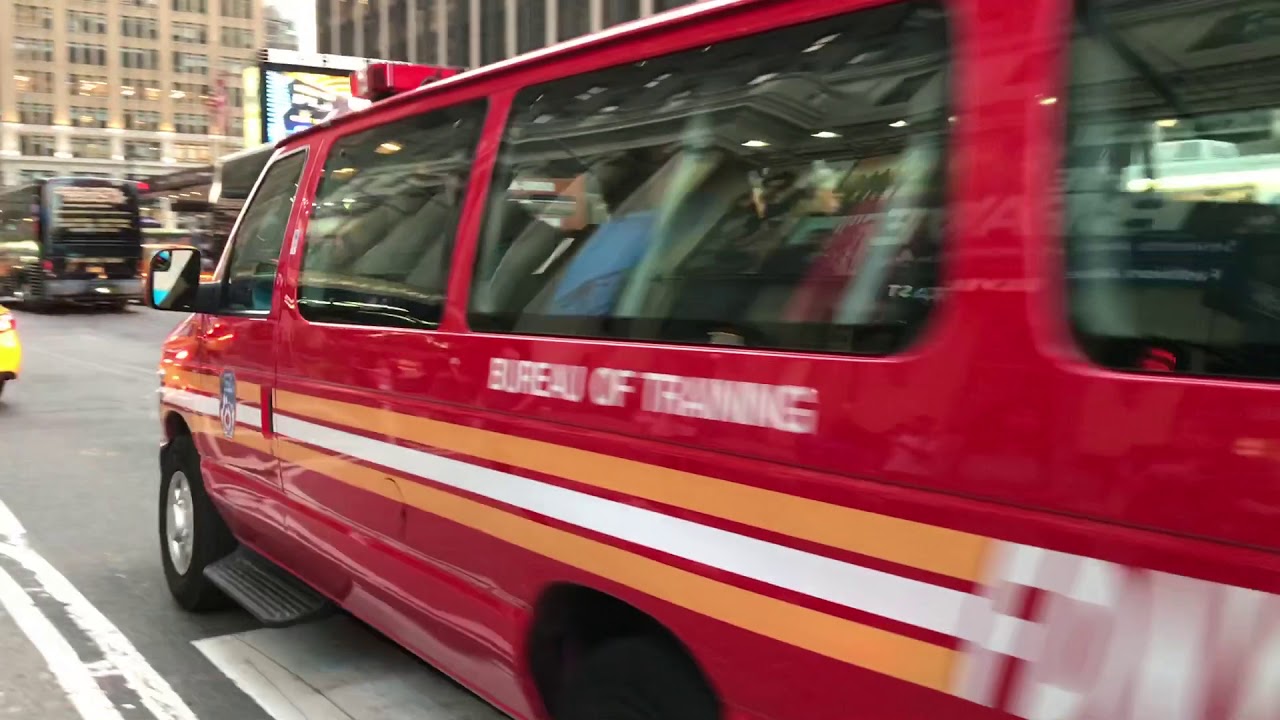 BRAND NEW FDNY BUREAU OF TRAINING VAN CRUISING BY ON 7TH AVENUE ON ...