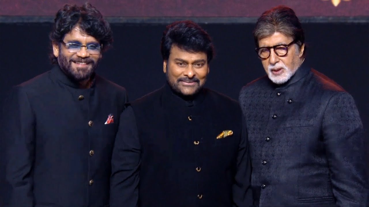 Chiranjeevi & Amitabh Bachchan With Akkineni Family Visuals at ANR ...