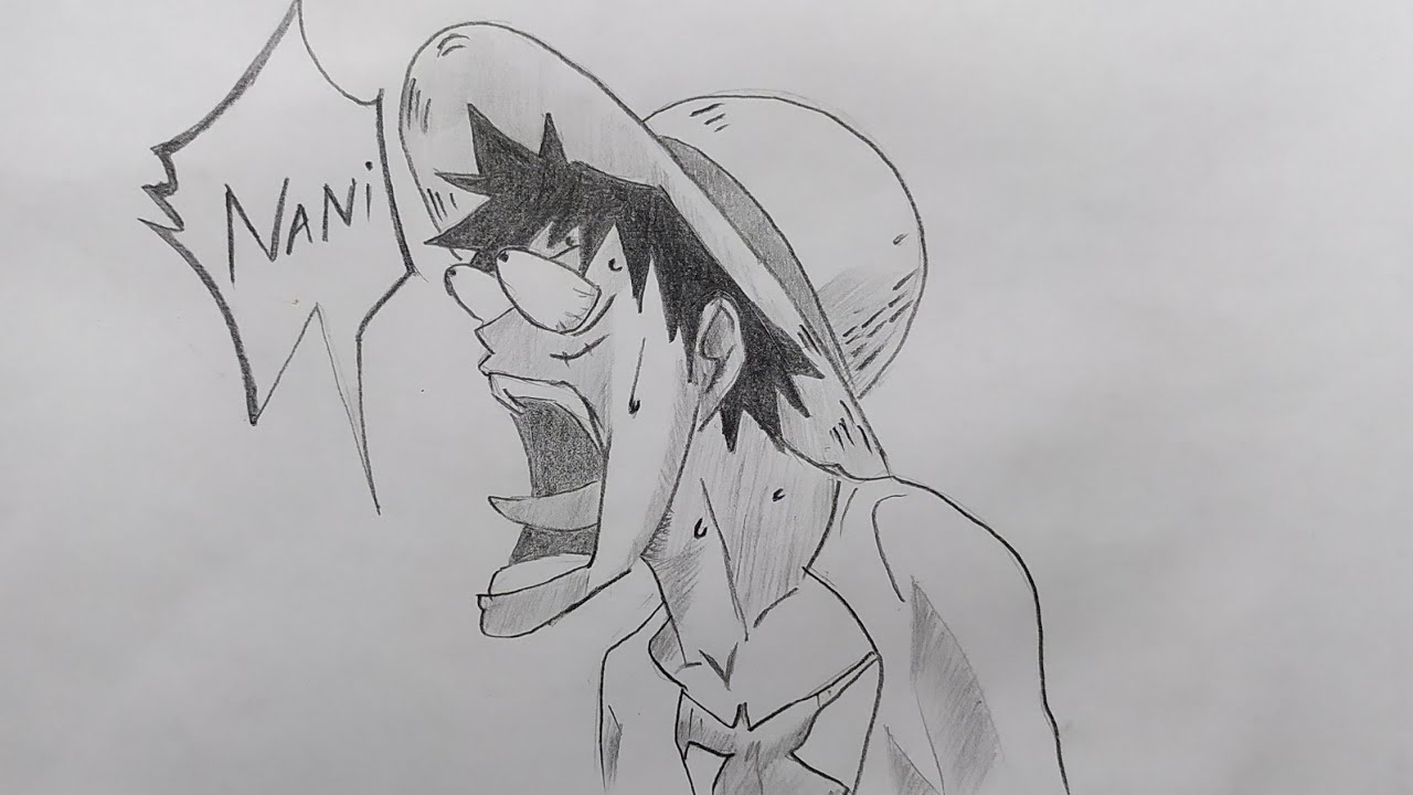 HOW TO DRAW LUFFY SHOCKED - STEP BY STEP - YouTube