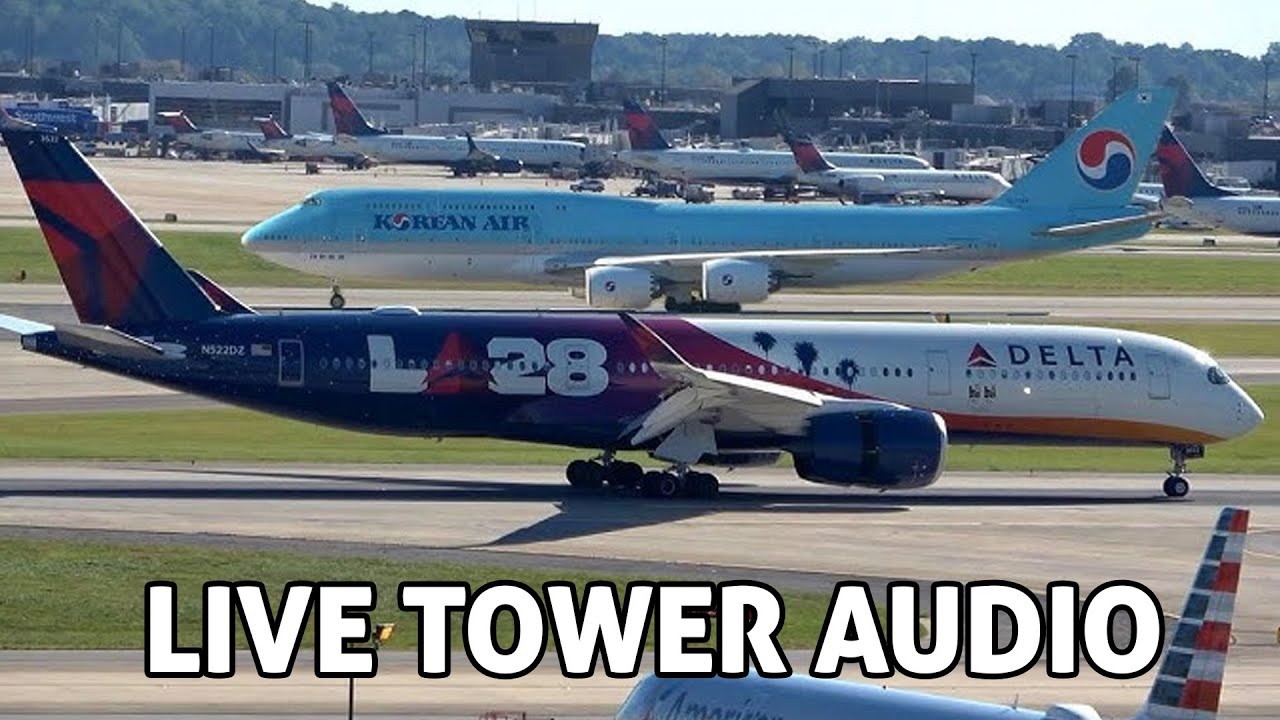 LIVE: Wild Rush at Atlanta Airport Live Traffic with ATC Audio - YouTube