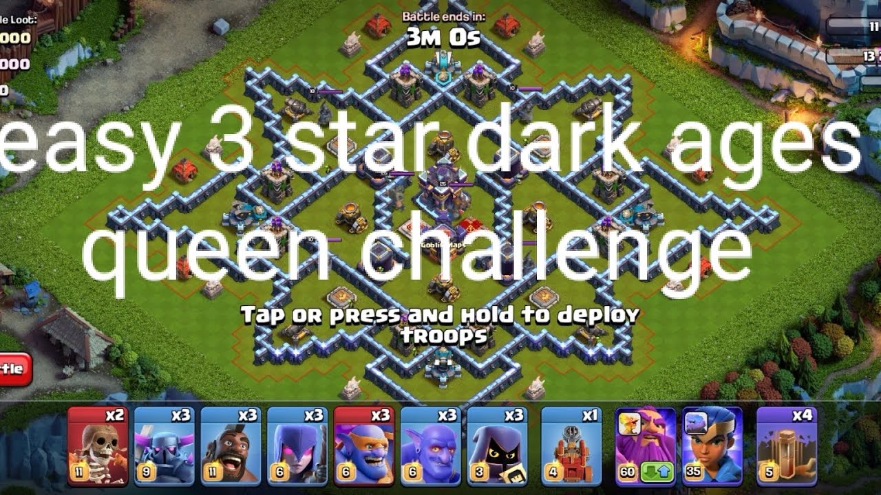 easy 3 star dark ages queen challenge #coc #youtubeshorts #bd - YouTube