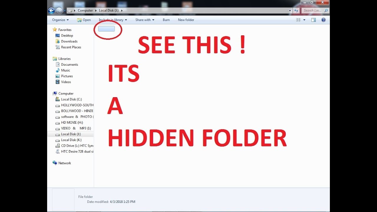 HIDE FOLDER AND FILE| USING CHEAT ALT+0160 | PC | WINDOW 7,8,10 ANY ...
