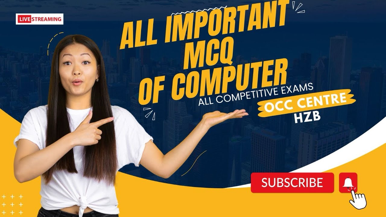 Computer mcq important questions// occ computer centre Hazaribagh// by ...