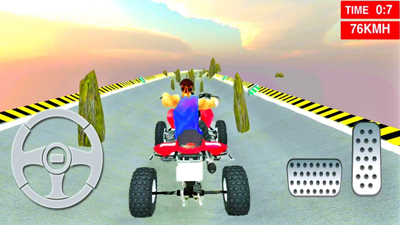 Extreme Uphill City ATV Quad Bike Stunts Racing Game - Hard Way to ...