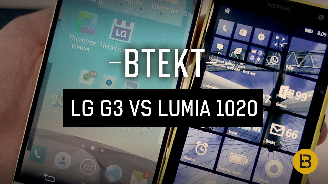 LG G3 vs Nokia Lumia 1020 - YouTube