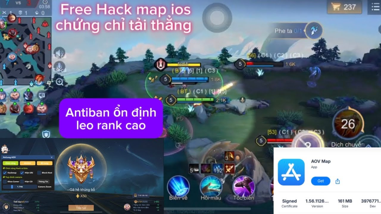 Hack Map LQ - Antiban ổn định - Cài Qua TestFlight ,Mod Skin,fix ban ...