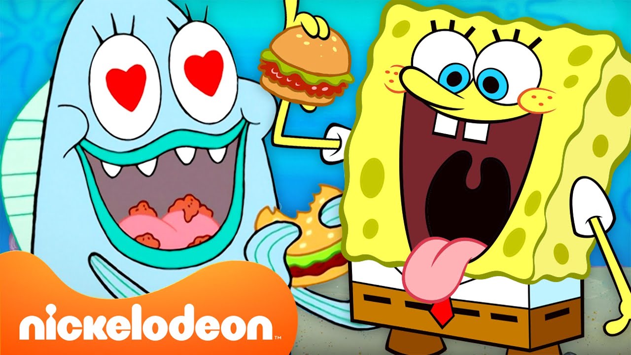 SpongeBob | Momen-Momen Paling Lapar SpongeBob 🤤 | Nickelodeon Bahasa ...