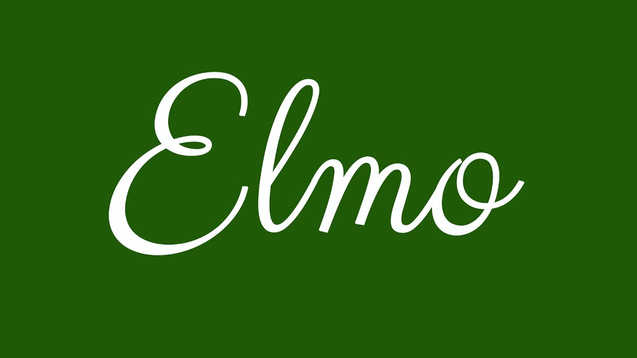 Learn how to Sign the Name Elmo Stylishly in Cursive Writing - YouTube
