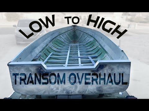 Transom Replacement Low to High | Budget boat build Ep.4 - YouTube