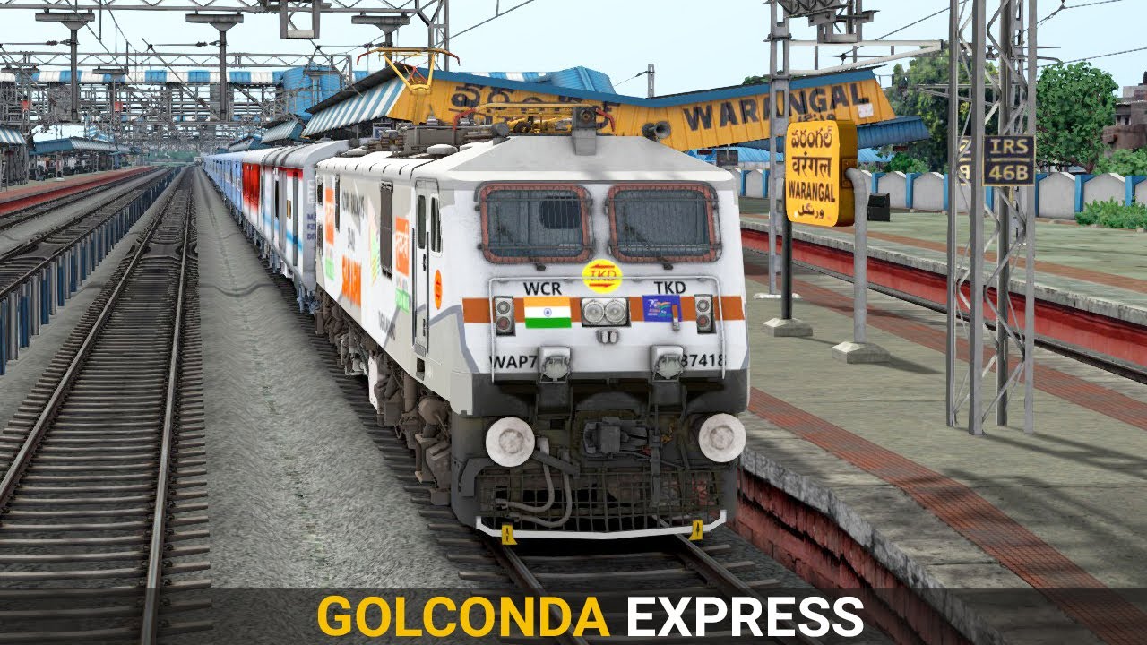 17201 Golconda Express | Train Simulator | Indian Train | Rail Road ...
