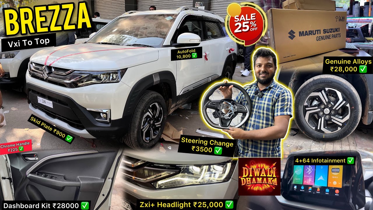 2023 Brezza Vxi Modified with Genuine Accessories 🔥 Brezza Vxi ...
