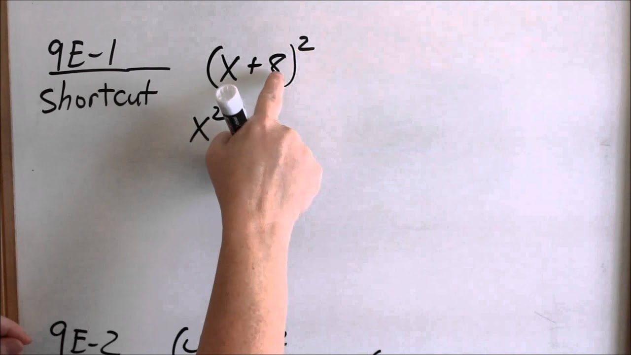 Lesson 9 Binomial Squared Youtube 1454