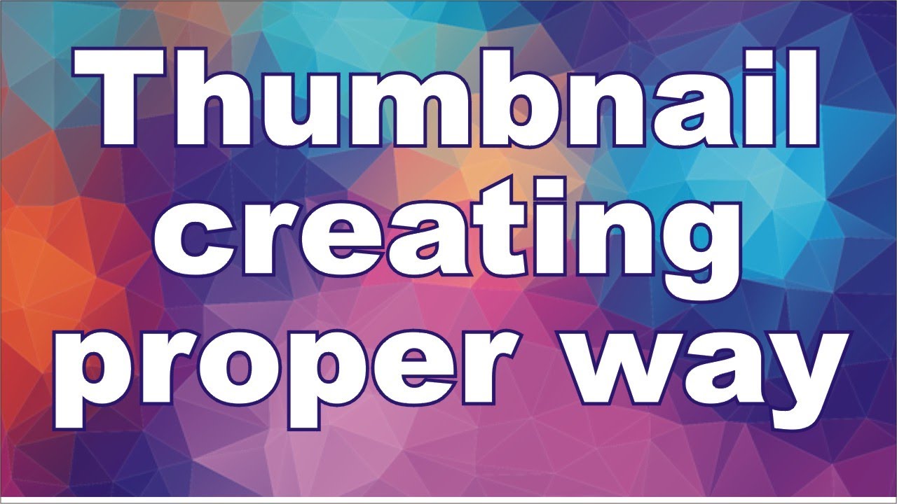 Thumbnail creating proper way | Lunar Computer College - YouTube