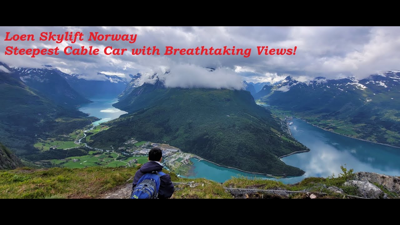 Loen (Norway) Skylift- Steepest cable car in the world with ...