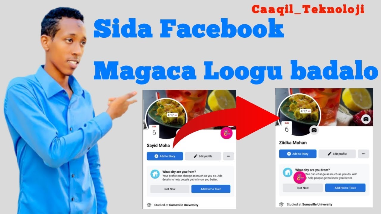 Sida Facebook Magaca Loogu badalo || How to change facebook name # ...