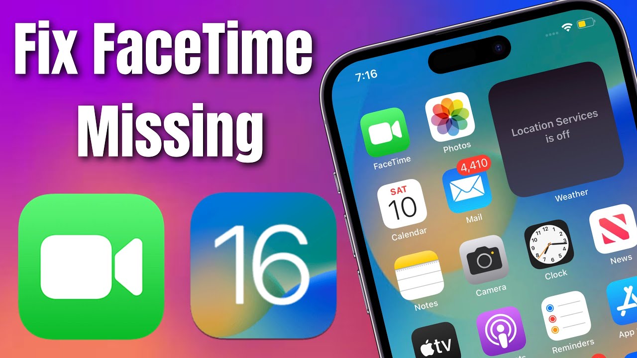Fix FaceTime Missing From iPhone & iPad in iOS 16 - YouTube