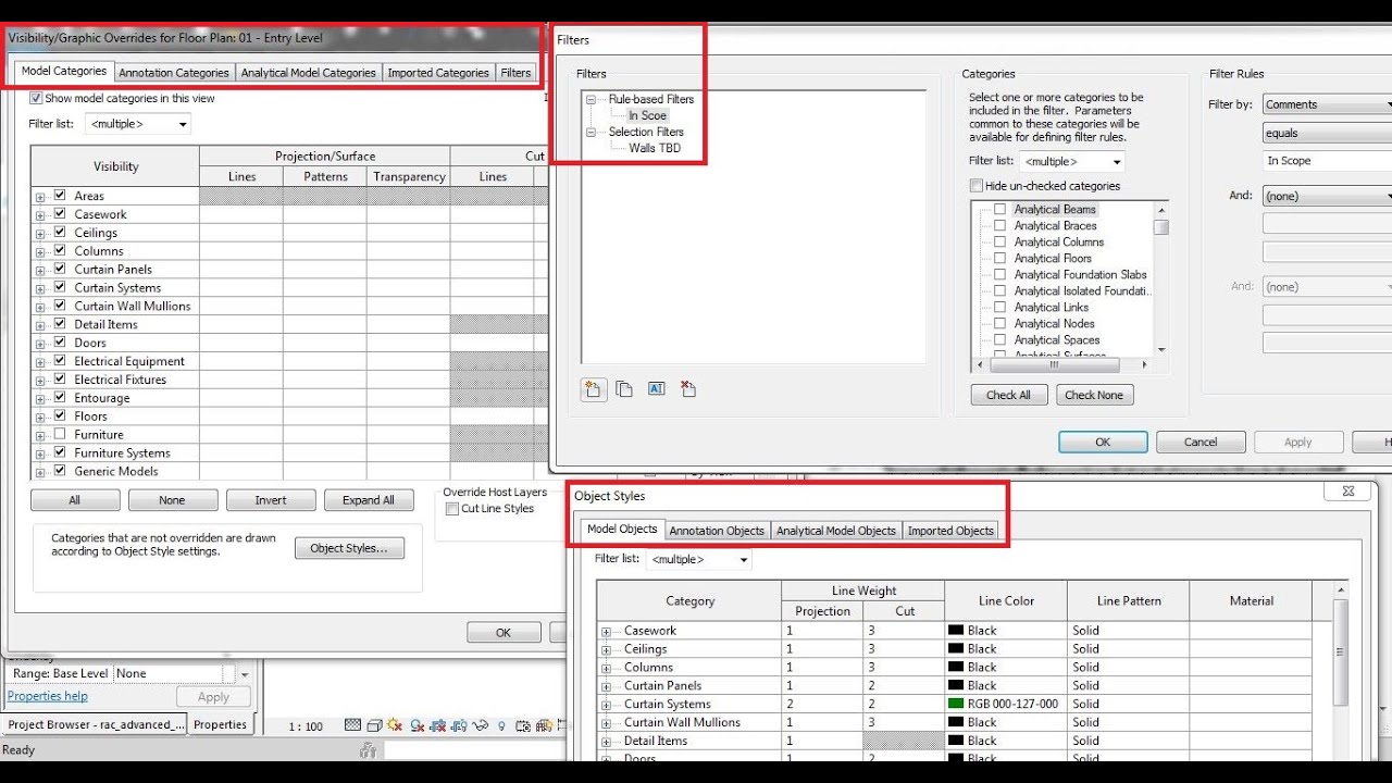 VV/VG-Filters-Object Styles in Revit - YouTube