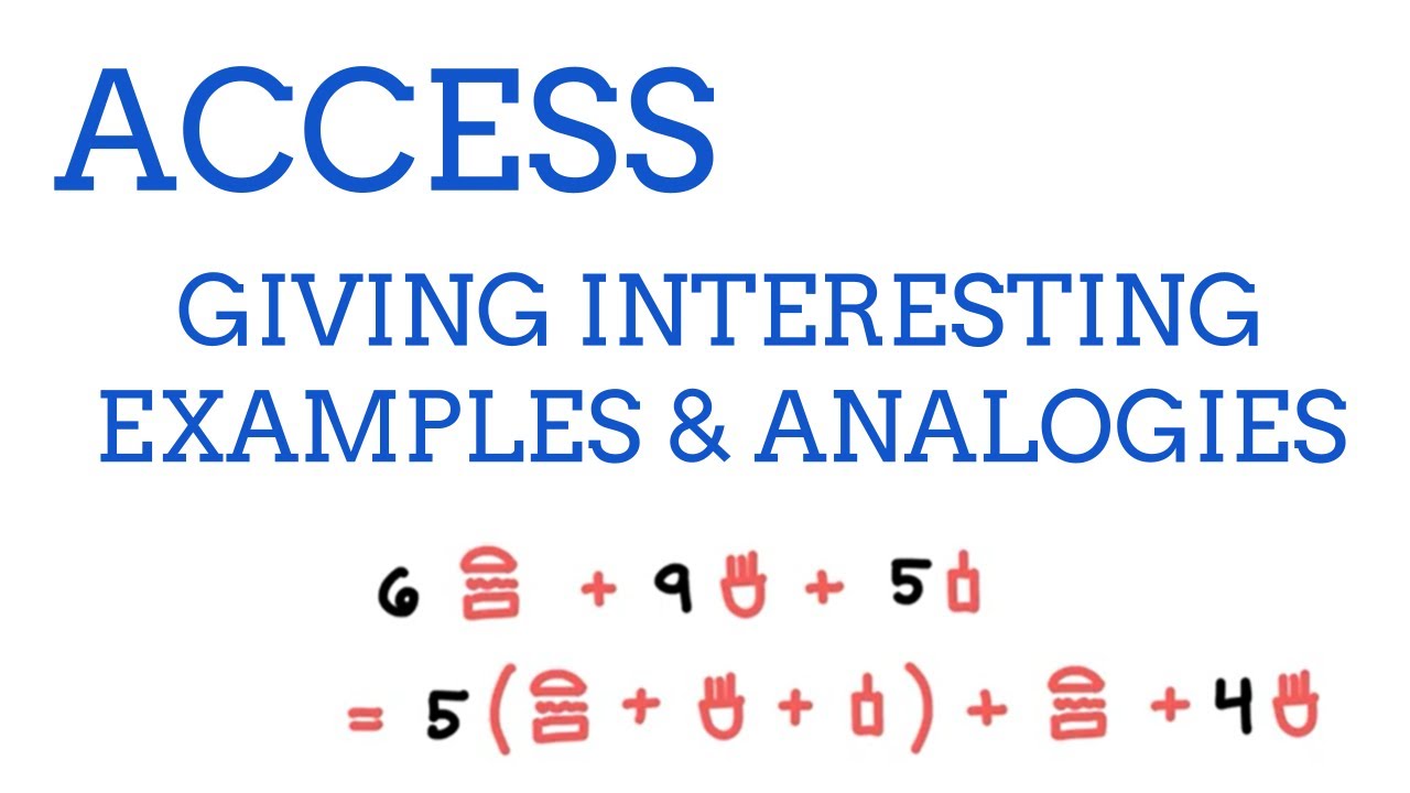 Access: Giving Interesting Examples and Analogies (Factoring and ...