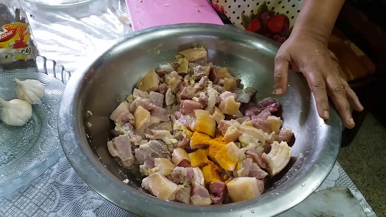 Recipe For Yellow Pork(Goan Style) by Goan Ghorkann - YouTube