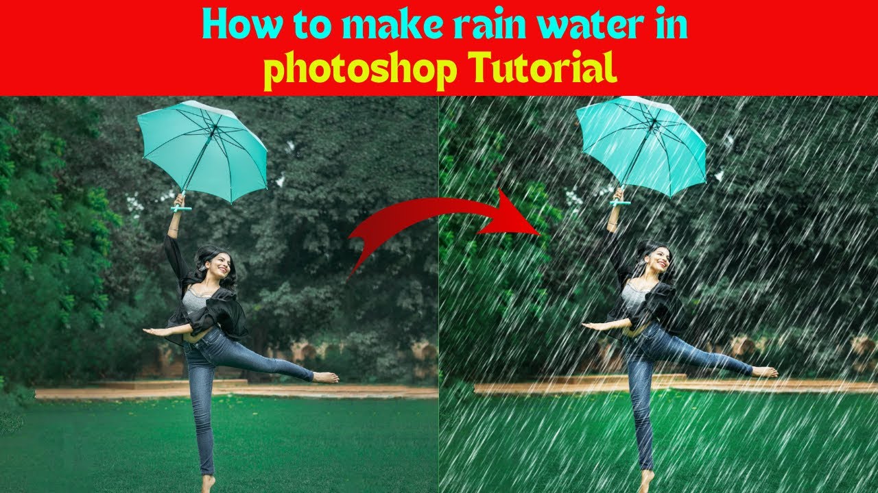 How to Make Realistic Rain Water Effect in Photoshop | FT Motion and Graphics - YouTube