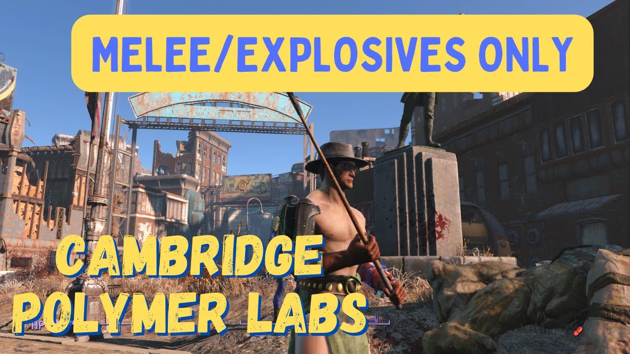 Fallout 4 - Melee/Explosives Only - Cambridge Polymer Labs - YouTube