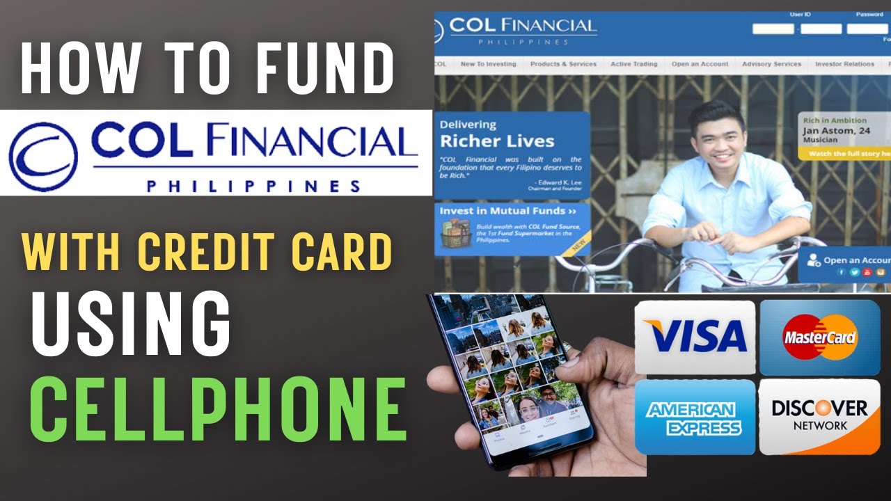How to Fund COL FINANCIAL using CREDIT CARD Using your PHONE - YouTube
