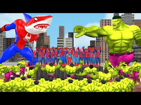 How 5 Pro Spider-Man Escape 100 Hulk Cops to Win $500,000🟢💸