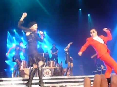 Madonna + PSY @ MSG, NYC 13 Nov 2012 "Give it to me + Gangnam Style ...