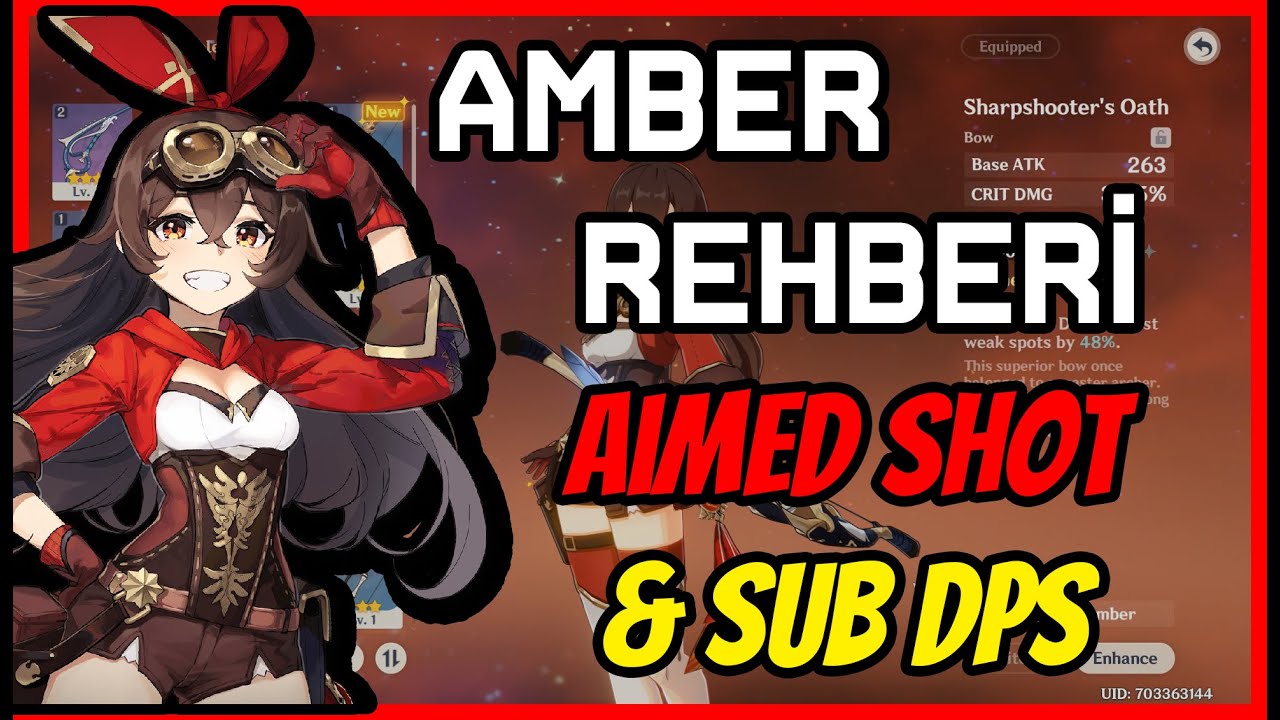 AMBER REHBERİ | Aimed Shot ve Sub DPS Buildleri | Genshin Impact Türkçe ...