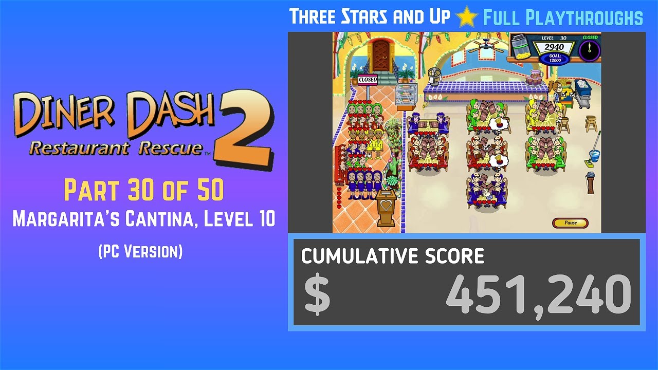 Diner Dash 2: Restaurant Rescue (2006, PC) - Part 30 of 50: Margarita's ...