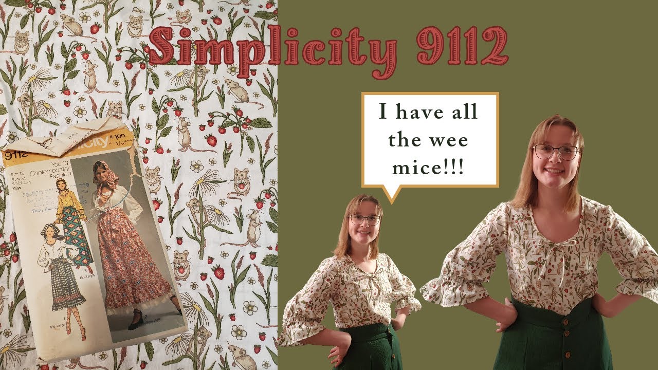 Sewing a Cottagecore Blouse with Vintage Simplicity 9112 from 1970 ...