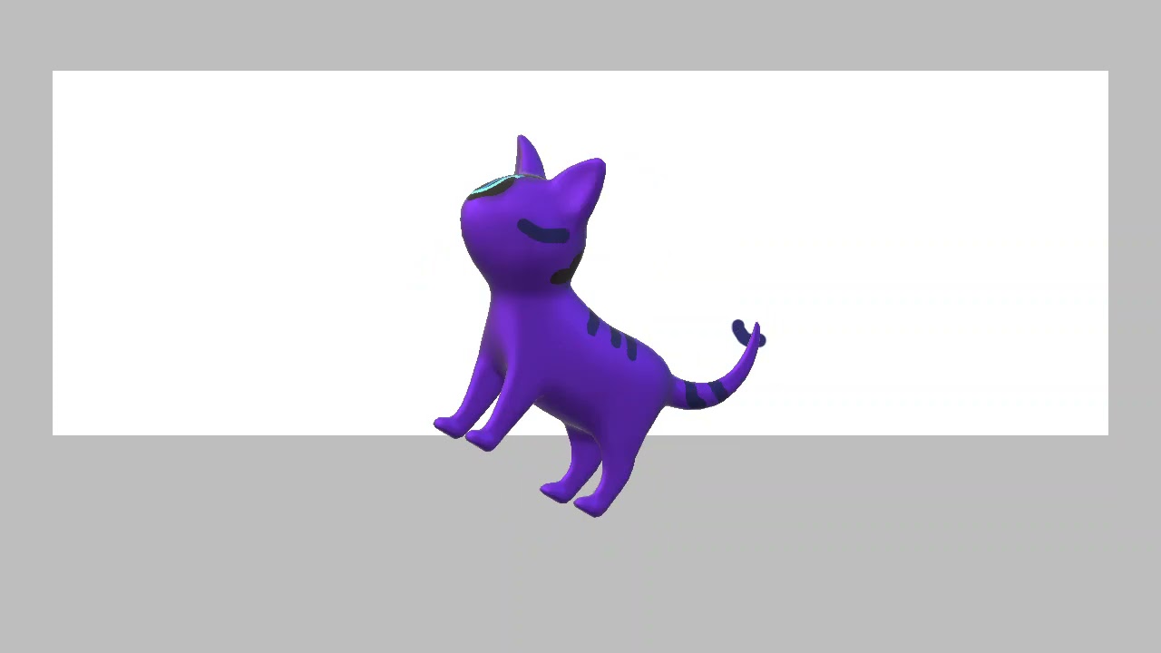 How to paint Teegan as a 3d cat model - YouTube