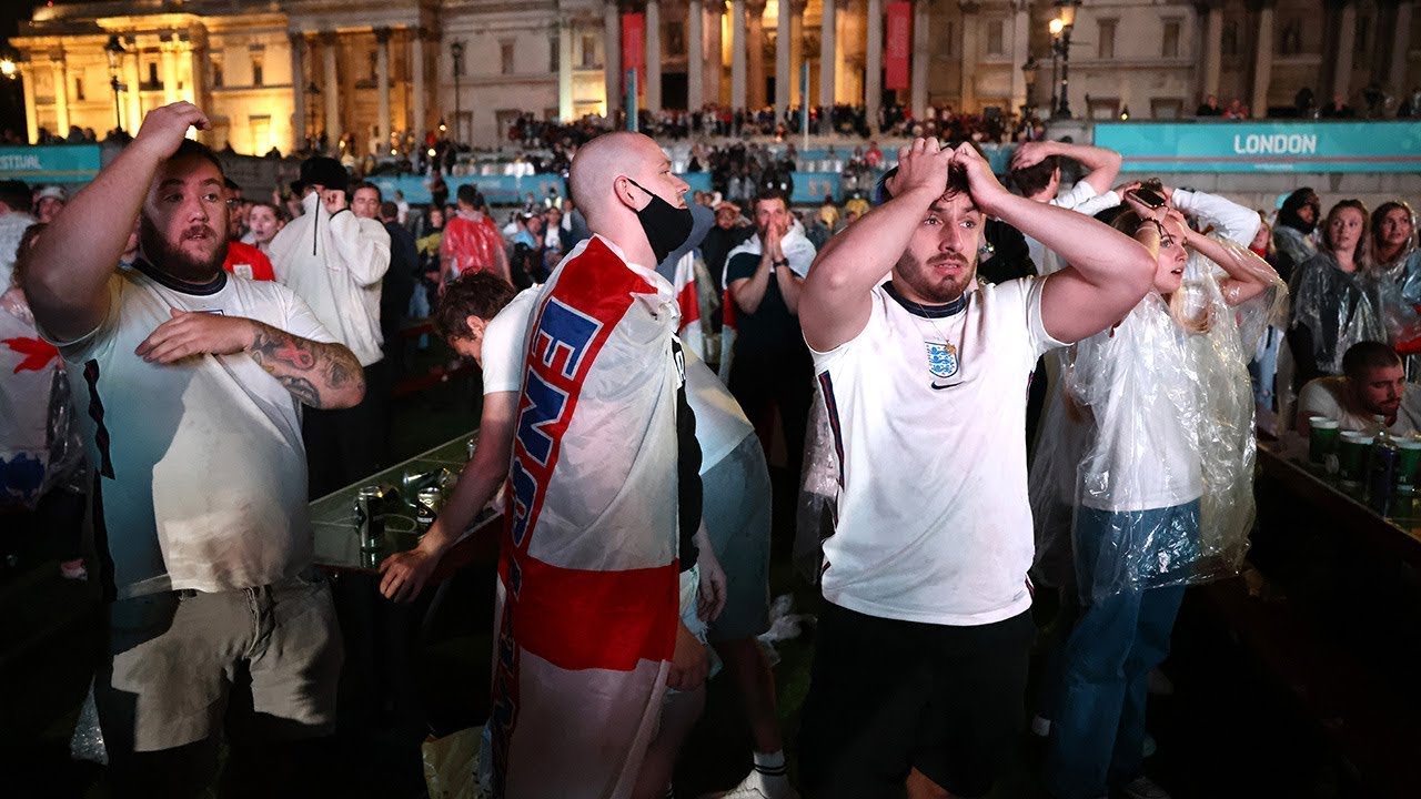 England Fans Crying Heartbreak after Penalty Shootout (Major Tournament ...