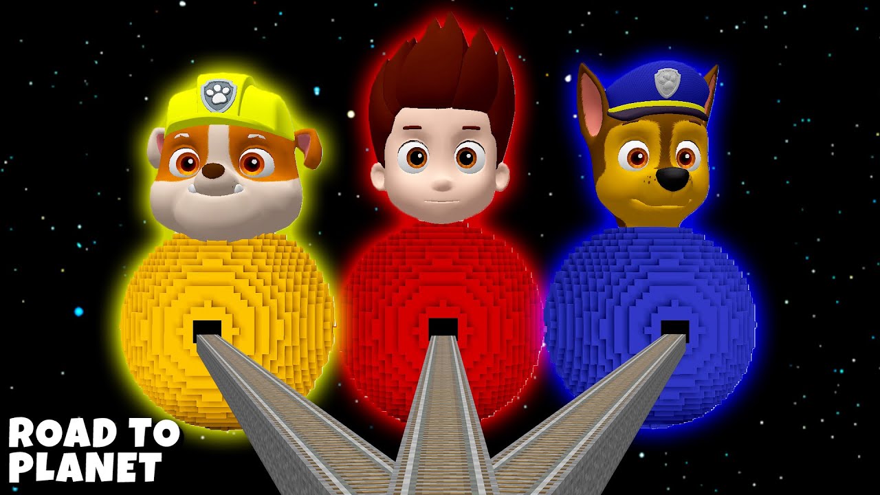 I found SECRET ROAD to PAW PATROL PLANET in MINECRAFT FUNNY animation ...