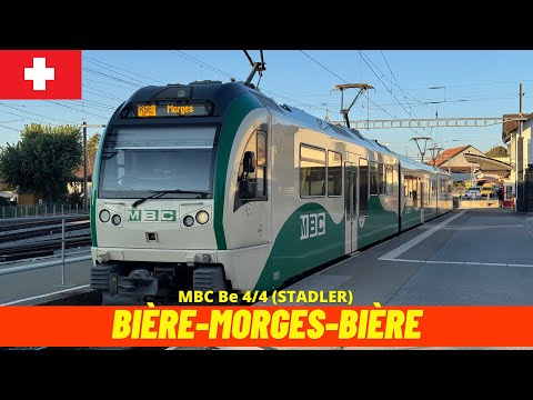 Cab Ride Bière→ Morges→ Bière (Bière–Apples–Morges Railway, Switzerland, Oct 2025) driver's view 4K