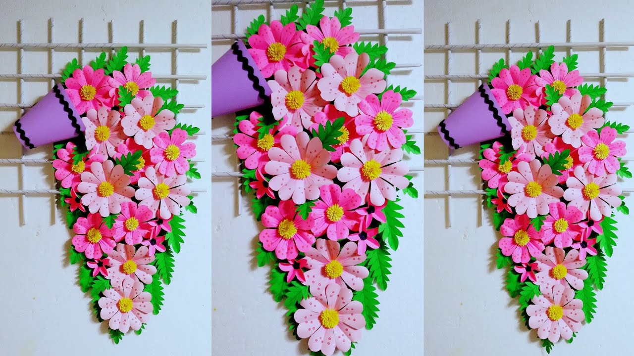 A4 biththi sarasili mal nirmana / how to make beautiful paper flowers ...