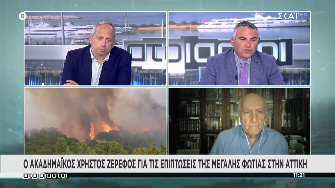 Ο Ακαδημαϊκός Χρήστος Ζερεφός για τις επιπτώσεις της μεγάλης φωτιάς ...