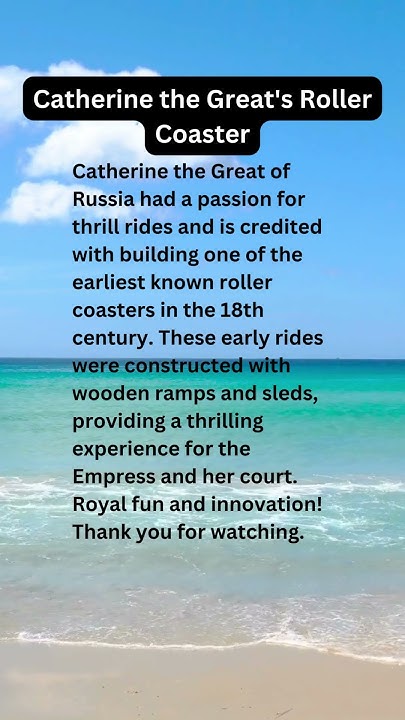 Catherine the Great's Roller Coaster - YouTube