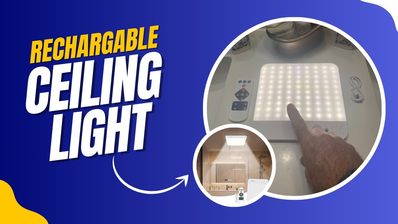 Best Rechargeable Motion Sensor Ceiling Light Review - YouTube