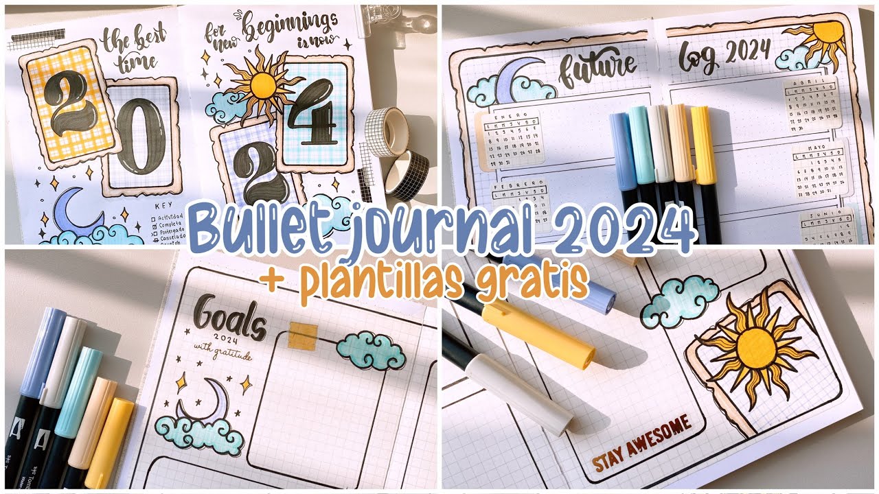 Iniciando mi Bullet journal 2024 🌞🌙 | Guía para principiantes, tips y ...
