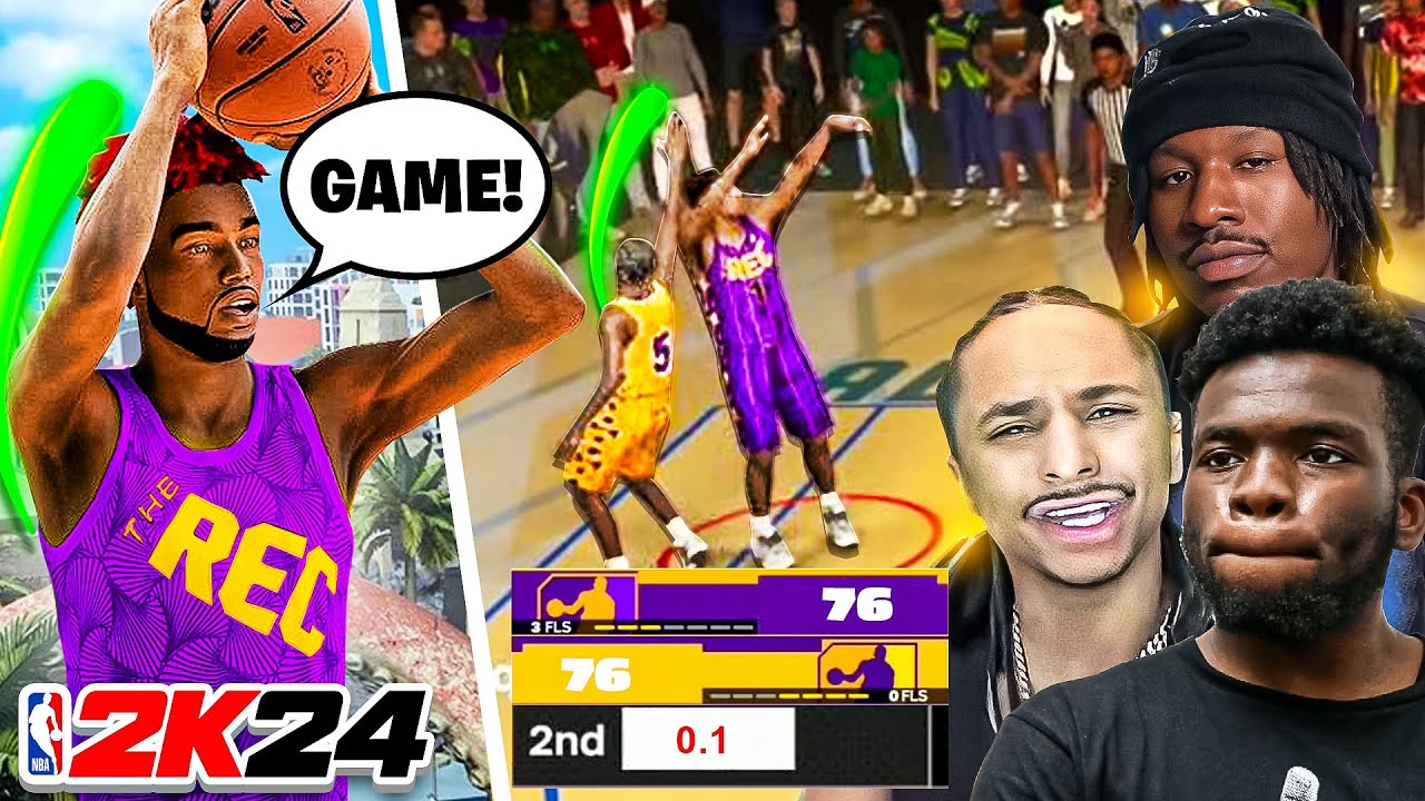 DoubleH vs Duke Dennis, Cheesaholic & ImDavisss in the 1st EVER Rec Gameplay of NBA2K24 ...