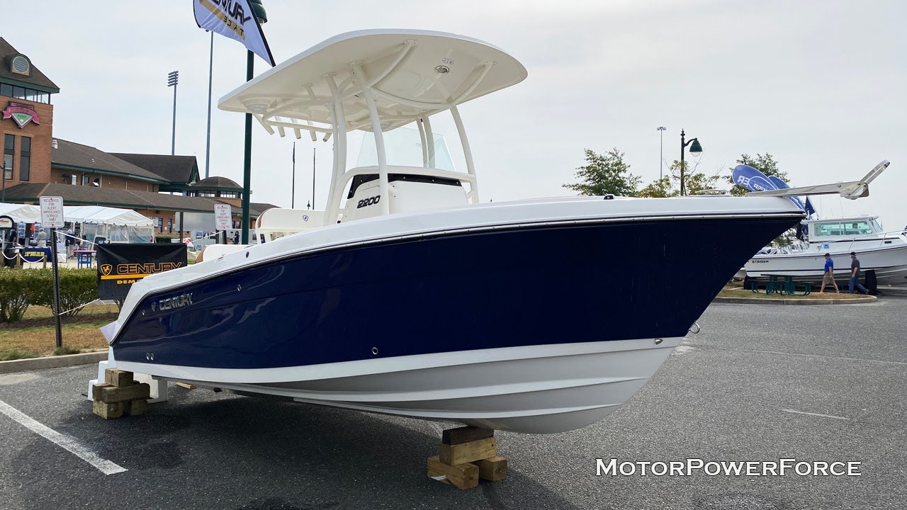 2021 Century 2200 Center Console Boat with F200 Yamaha Outboard - YouTube