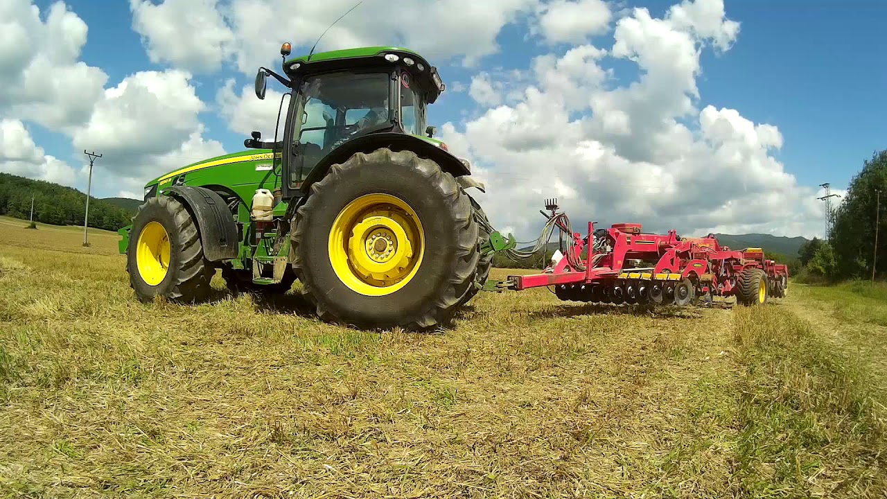 John Deere 8310R + Väderstad TopDown 300 | Kultivácia strniska | PD ...
